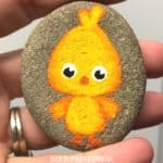 How to make easy chick painted rocks that are perfect for Easter