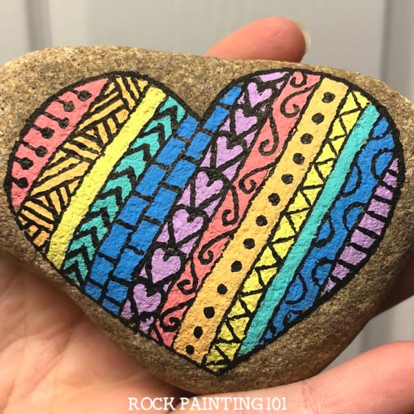18 Rainbow Rock Painting Tutorials that make Stunning Rainbow Art!