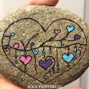43 lovely painted heart rocks you can easily learn how to make