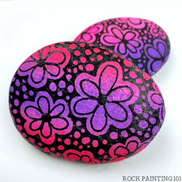 19 easy flower rocks that will make people smile - Rock Painting 101
