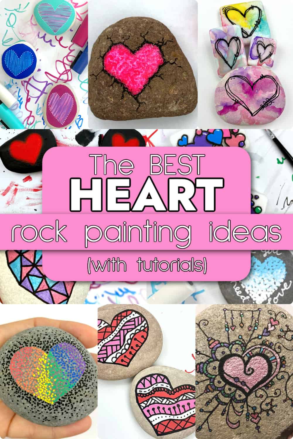 43 lovely painted heart rocks you can easily learn how to make