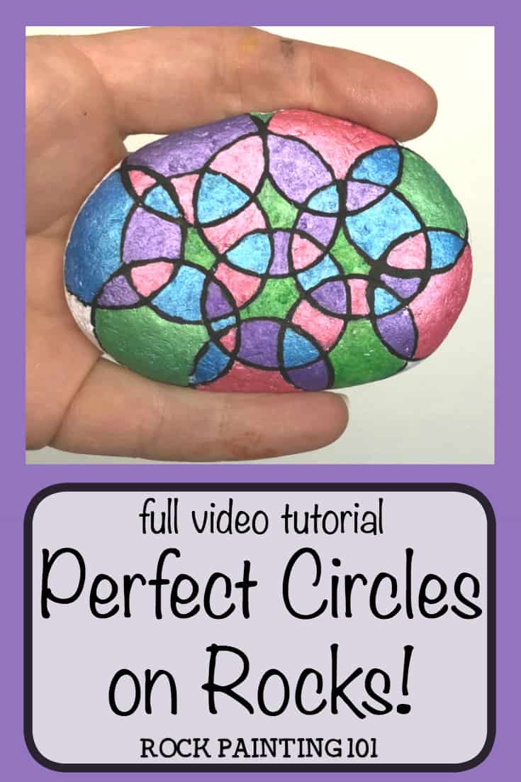 How to draw a perfect circle to make amazing rocks - Rock Painting 101