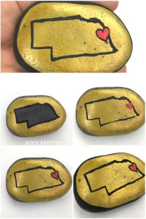 How to easily paint your state to make a beautiful rock - Rock Painting 101