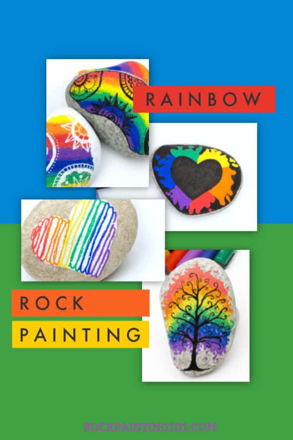 18 Rainbow Rock Painting Tutorials that make Stunning Rainbow Art!