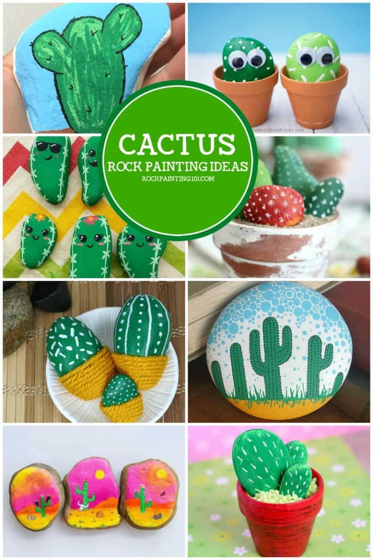 Cactus Rocks - 9 Short Cactus Puns & 12 Easy Cactus Painting Ideas ...