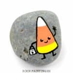 How to make adorable candy corn painted rocks - Rock Painting 101