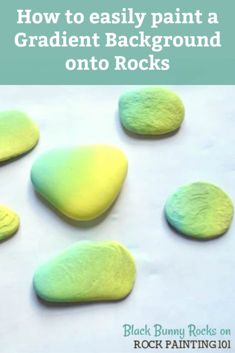 How to easily make a gradient background on rocks - Rock Painting 101