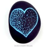 How to make an easy pointillism heart painted rock - Rock Painting 101