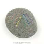 How to make a beautiful rainbow pointillism hearts on rocks - Rock ...