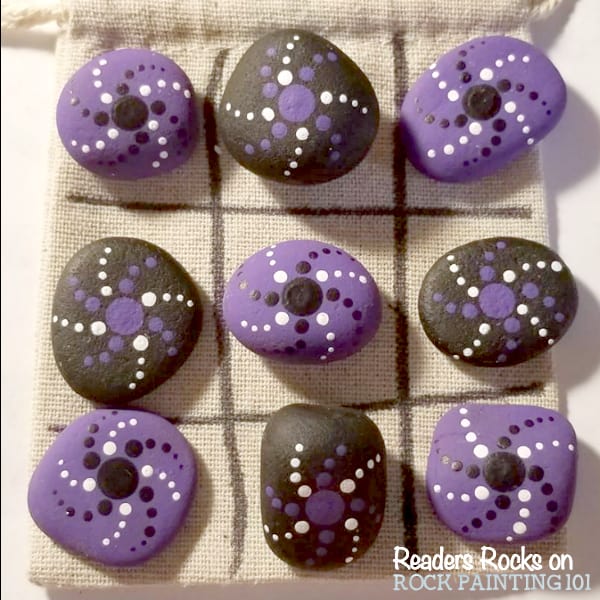 How to make fun tic tac toe rocks for your kids - Rock Painting 101