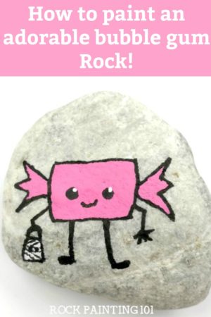 How to make an adorable bubble gum painted rock - Rock Painting 101