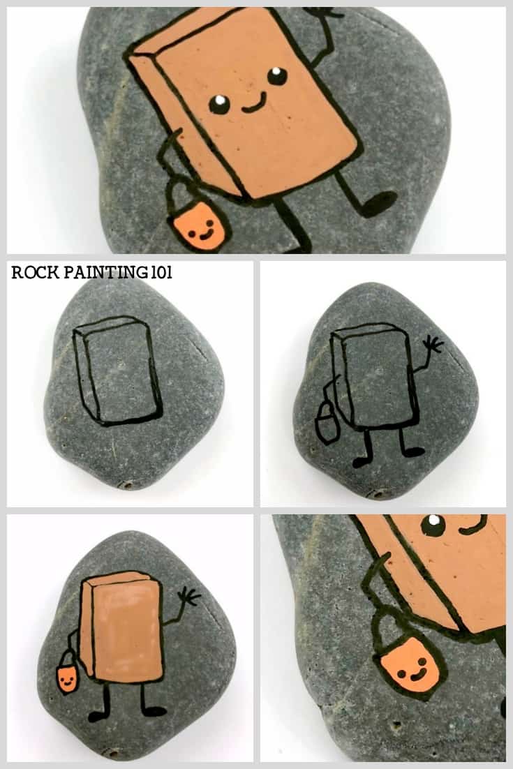 How to make a fun chocolate bar painted rock - Rock Painting 101