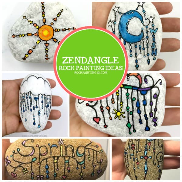 12 fun zendangle rock painting ideas you will love to make