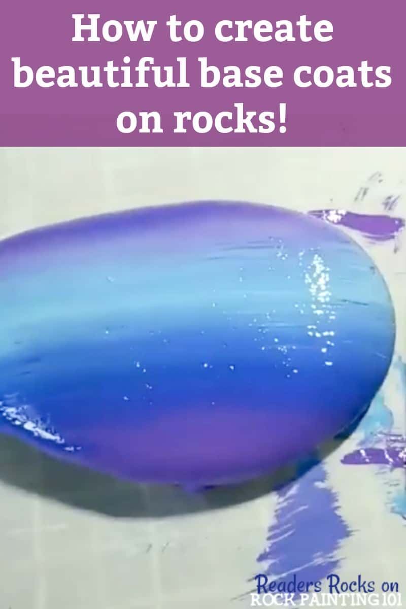 How to quickly make a beautiful gradient base coat - Rock Painting 101