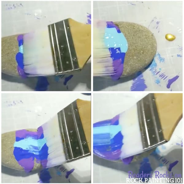 How to quickly make a beautiful gradient base coat - Rock Painting 101