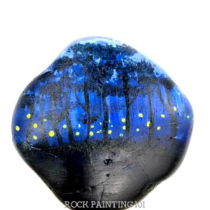 How to make beautiful fireflies on your night painted rock. - Rock ...