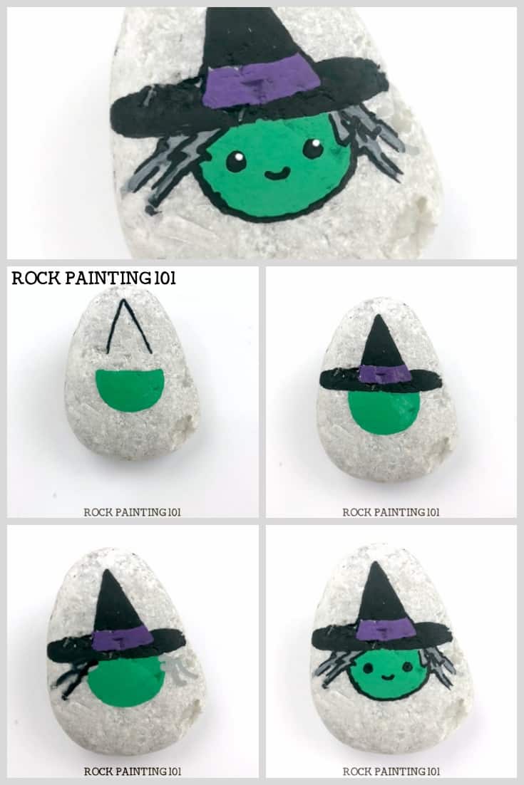 How to make fun witch rocks this Halloween - Rock Painting 101