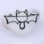 How to paint a bat for amazing Halloween rocks - Rock Painting 101