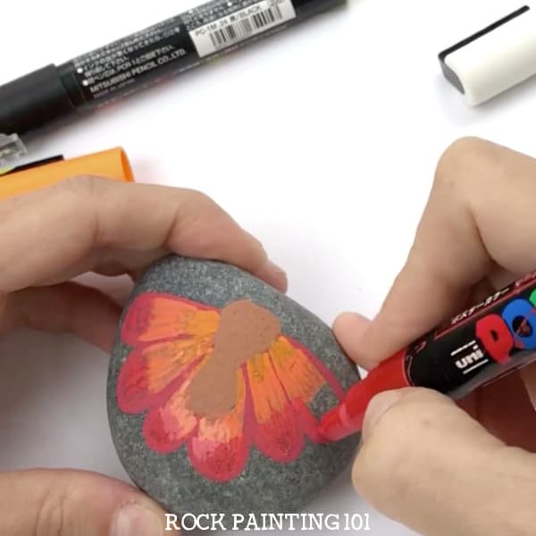 How to paint an easy turkey to make a fun fall painted rock