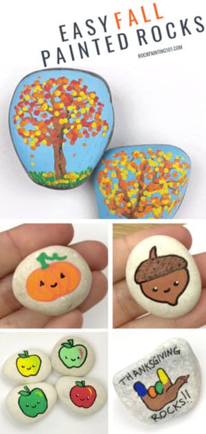 12 easy fall rock painting ideas