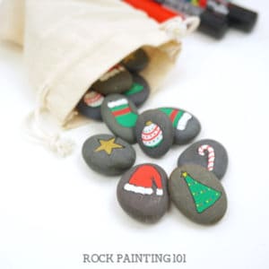 36 wonderful Christmas painted rocks you'll love to make