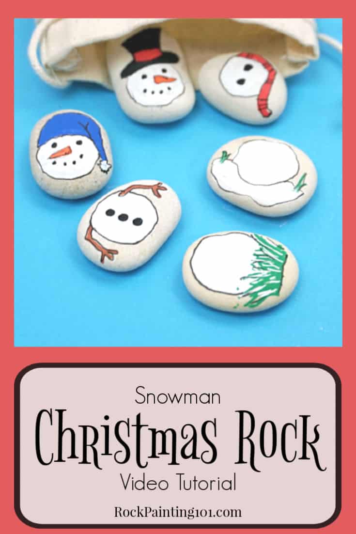 How to make snowman painted rocks for an amazing gift!