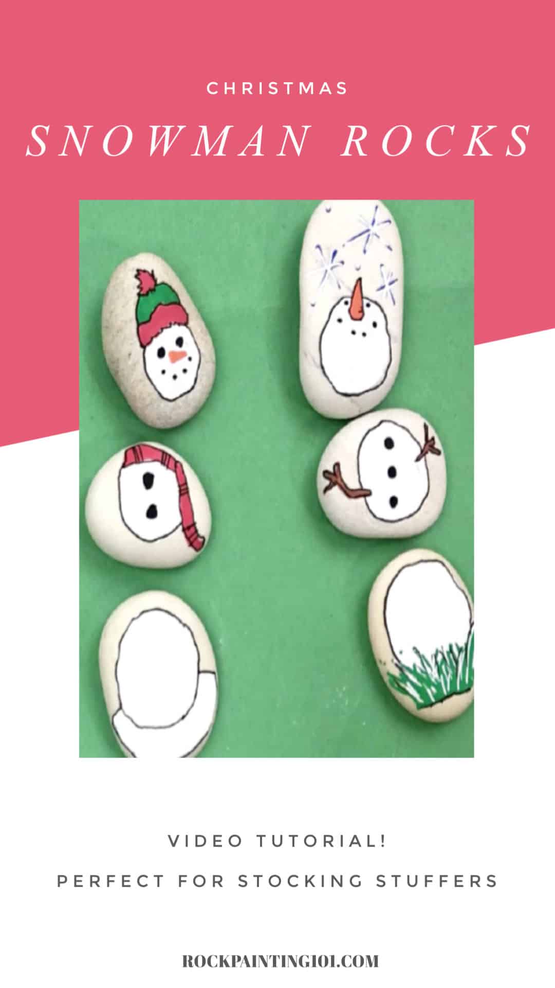 How to make snowman painted rocks for an amazing gift!
