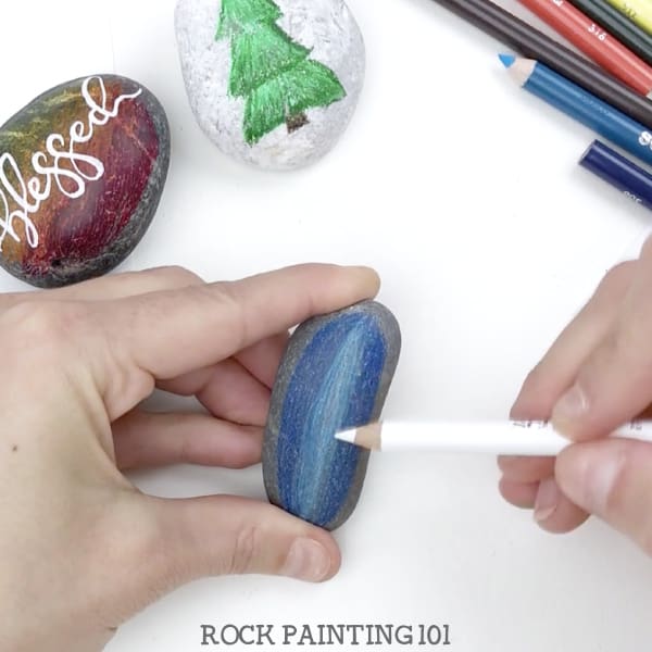 How to use colored pencils to paint rock - Rock Painting 101