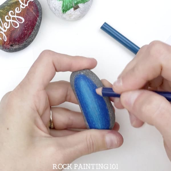 How to use colored pencils to paint rock - Rock Painting 101