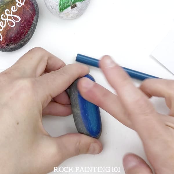 How to use colored pencils to paint rock - Rock Painting 101