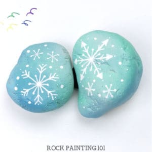 How to draw a snowflake to make a fun winter painted rock