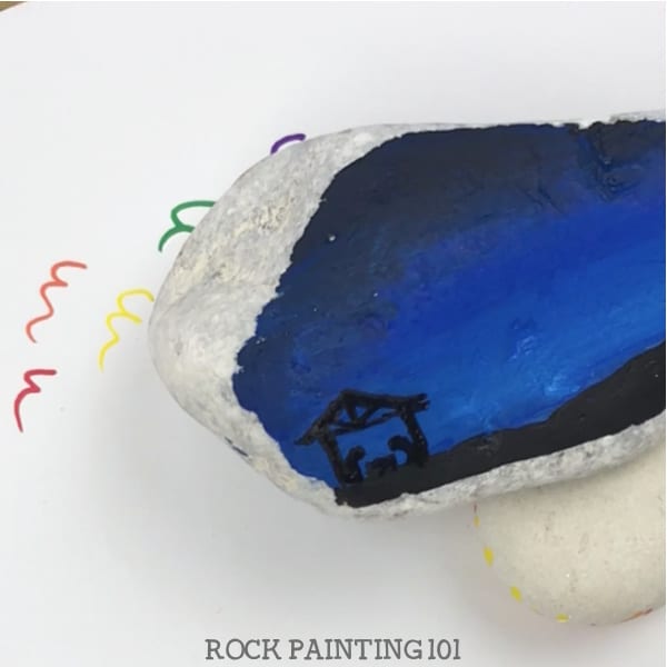 How to paint a nativity scene onto rocks - Rock Painting 101