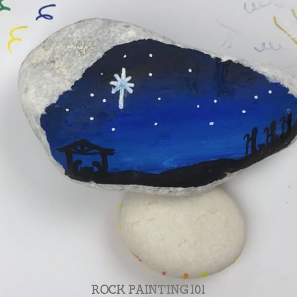 How to paint a nativity scene onto rocks - Rock Painting 101