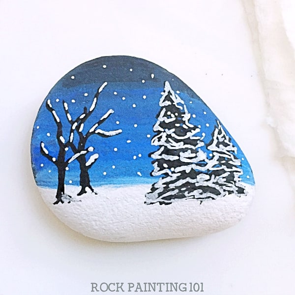 9 easy winter rock painting ideas - Rock Painting 101