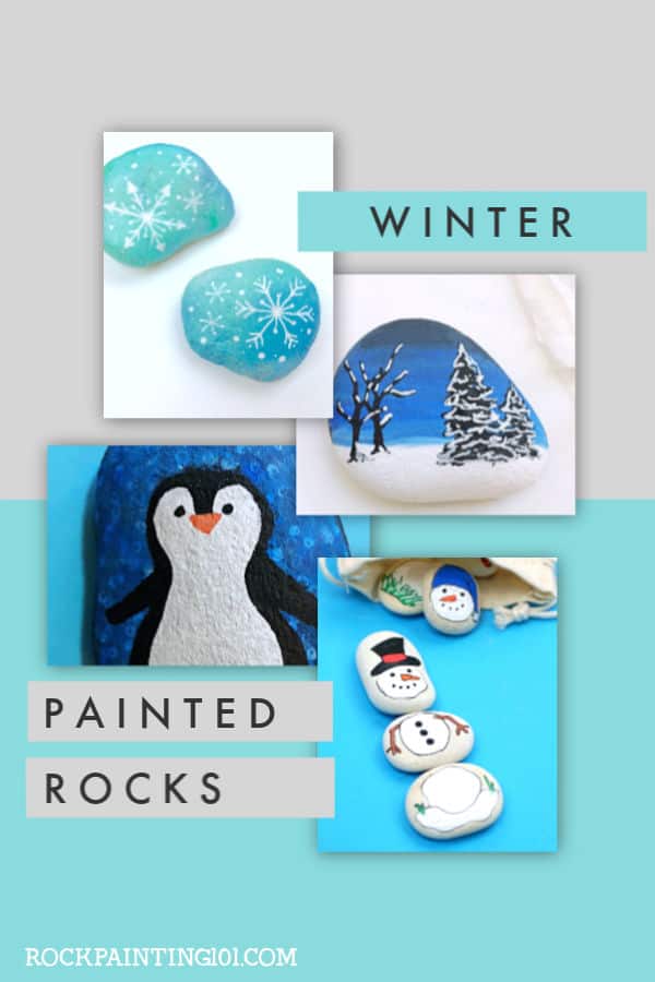 9 easy winter rock painting ideas - Rock Painting 101