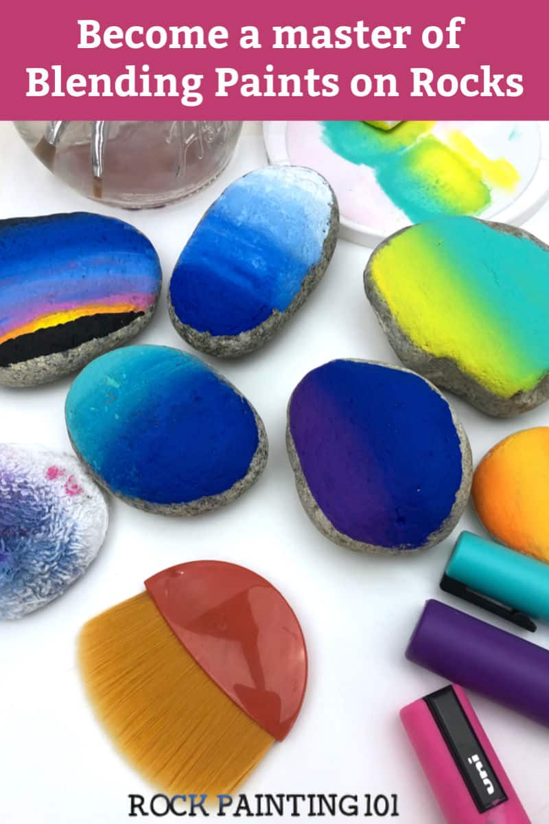 How to master blending paints on rocks - Rock Painting 101