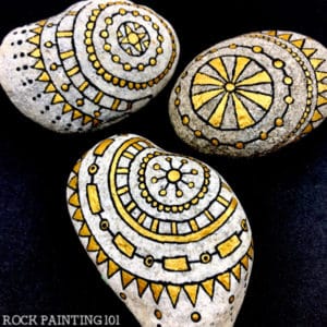Easy Mandala Art for Rocks - Rock Painting 101