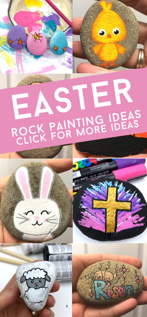 8 easy Easter painted rocks for all skill levels - Rock Painting 101