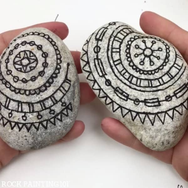 Easy Mandala Art for Rocks - Rock Painting 101