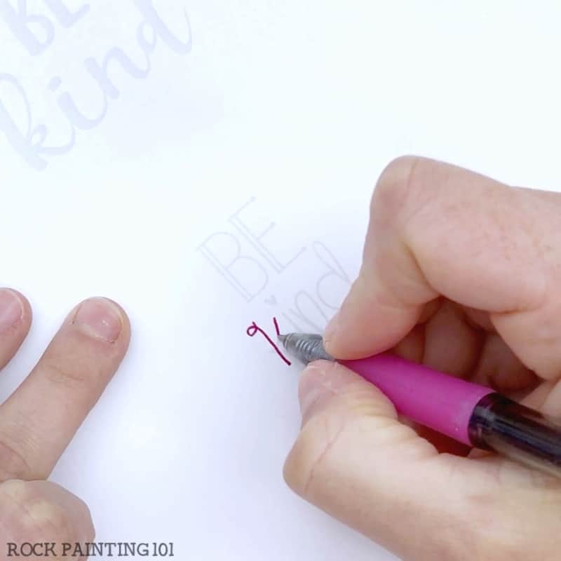 Tips on hand lettering for kindness rocks - Rock Painting 101