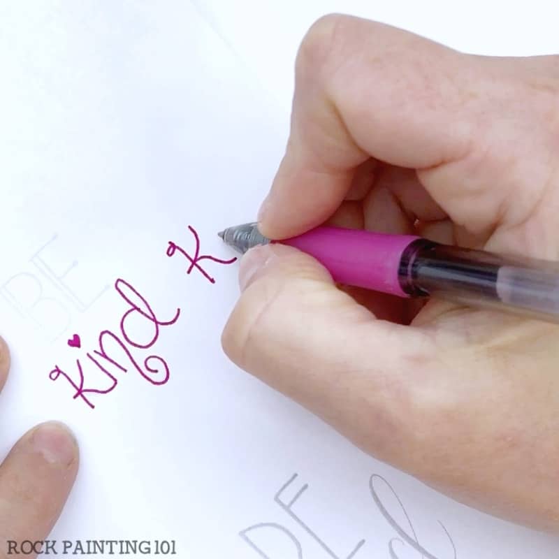 Tips on hand lettering for kindness rocks - Rock Painting 101