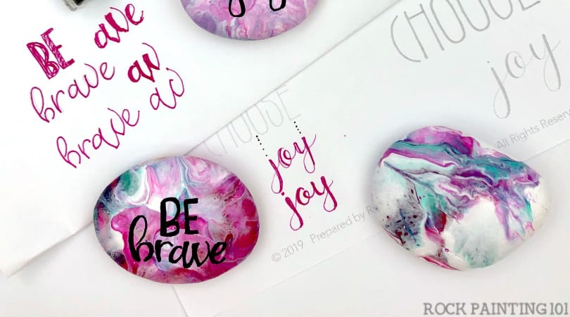 5 tips to start hand lettering on painted rocks - Rock Painting 101