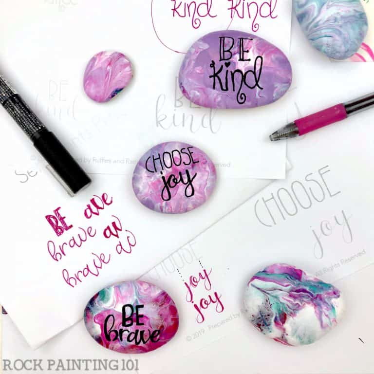 Tips on hand lettering for kindness rocks - Rock Painting 101