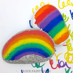 18 Rainbow Rock Painting Tutorials that make Stunning Rainbow Art!