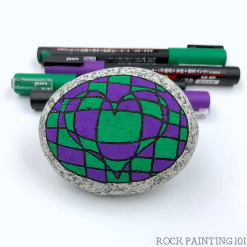How to make optical illusions on rocks - Rock Painting 101