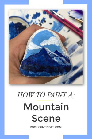 Easy Mountain Painted Rocks - Rock Painting 101