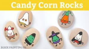 How to make adorable candy corn painted rocks - Rock Painting 101