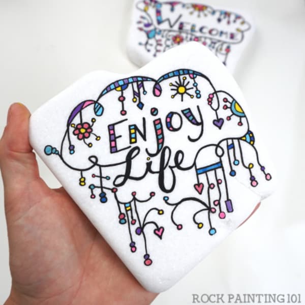Easy Rock Tablecloth Weights DIY - Rock Painting 101