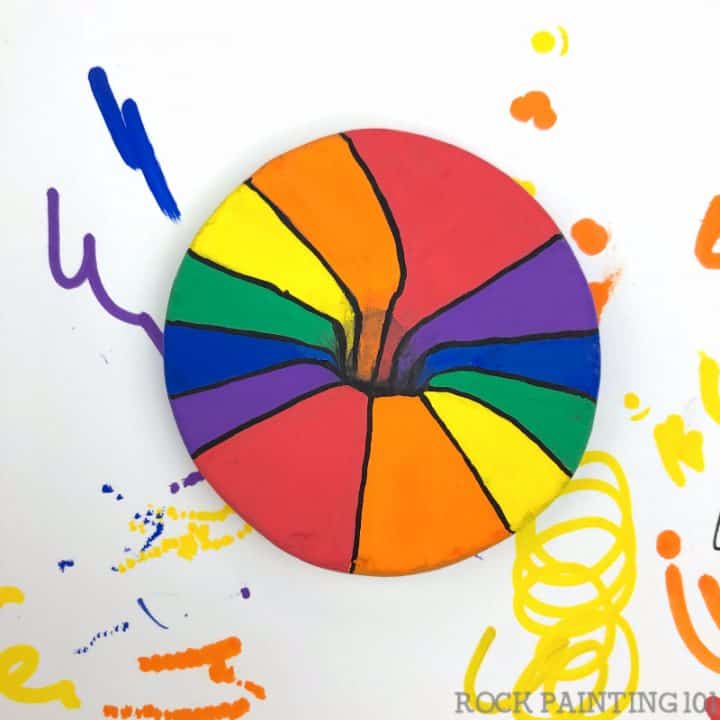 18 Rainbow Rock Painting Tutorials that make Stunning Rainbow Art!