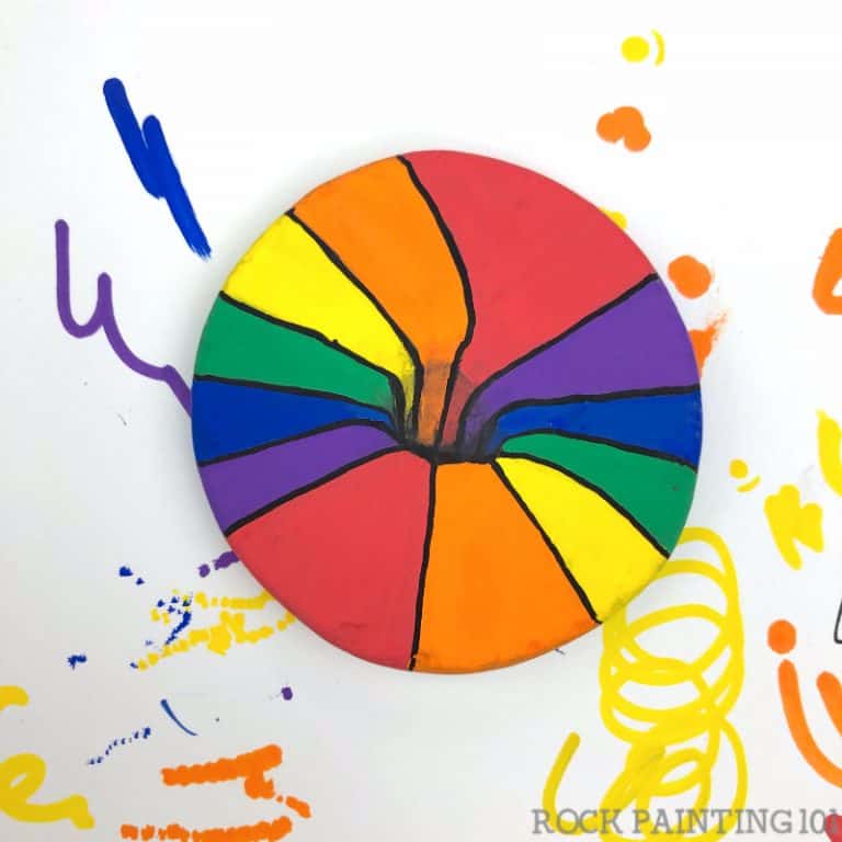 18 Rainbow Rock Painting Tutorials that make Stunning Rainbow Art!